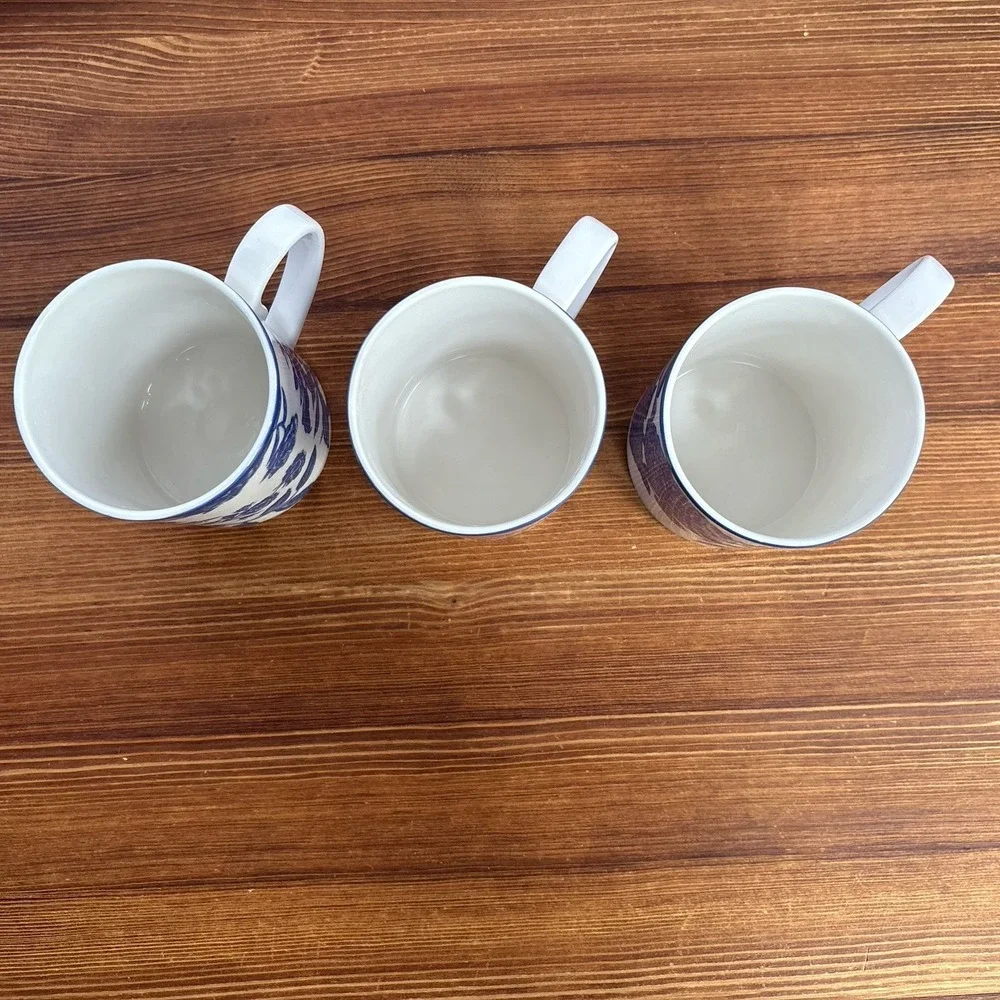 Martha Stewart | Dining | Set Of 3 Martha Stewart Orleans Peony Blue ...